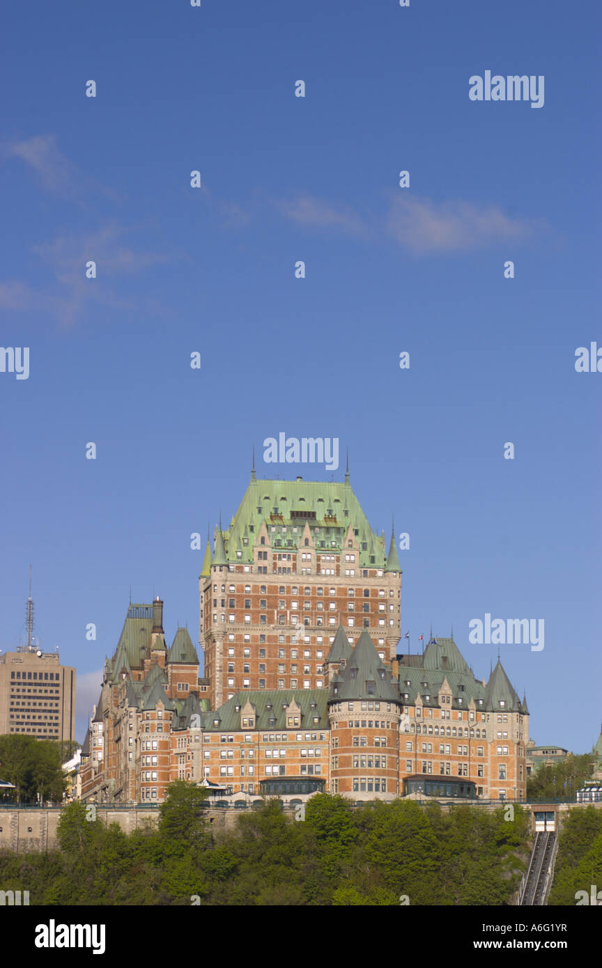 QUEBEC CITY QUEBEC CANADA Le Chateau Frontenac castle and hotel in Old ...
