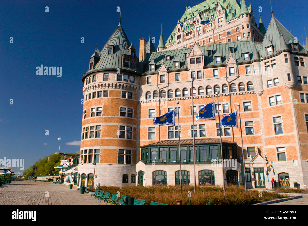 QUEBEC CITY QUEBEC CANADA Le Chateau Frontenac castle and hotel in Old ...