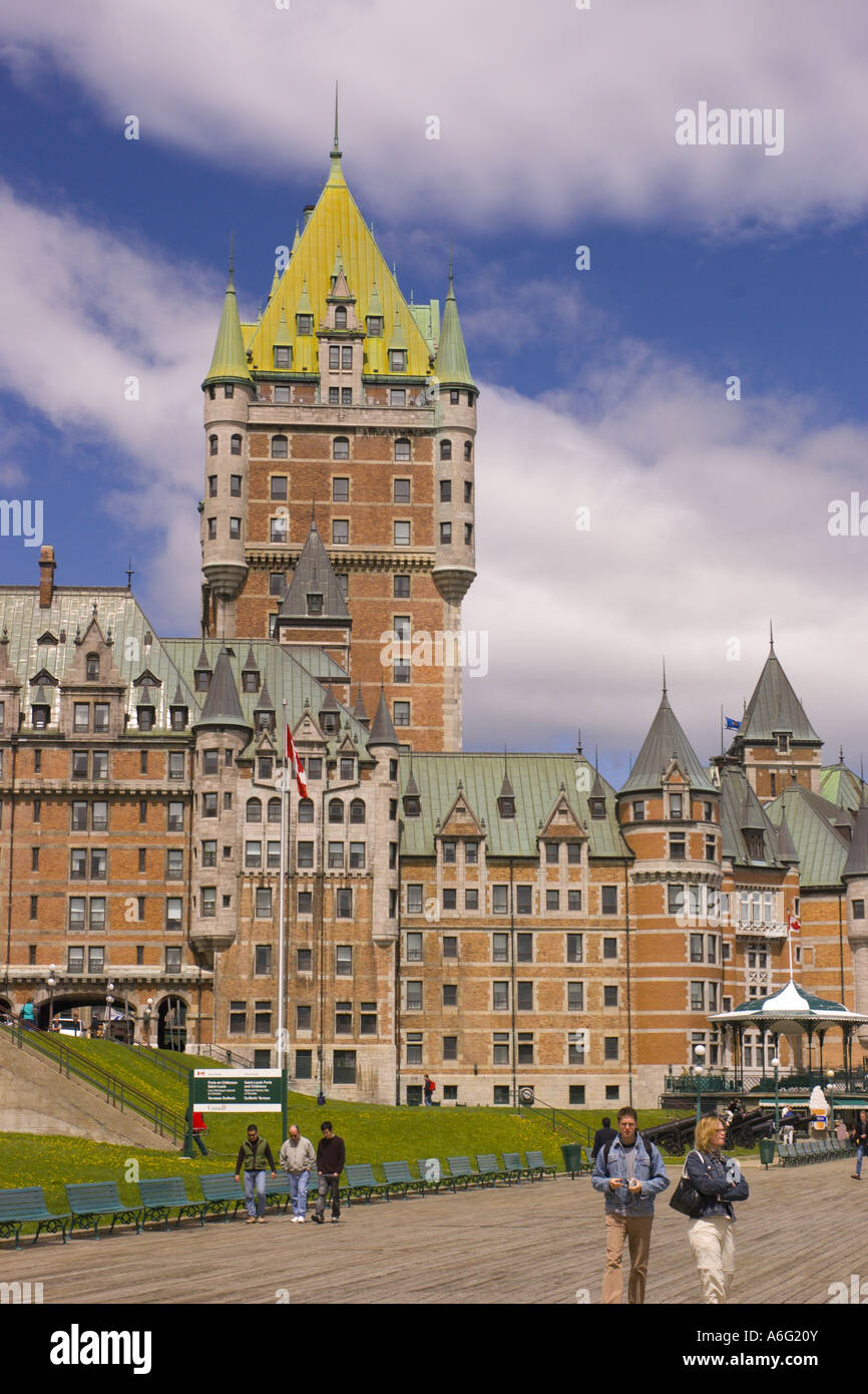 QUEBEC CITY QUEBEC CANADA Le Chateau Frontenac castle and hotel in Old ...