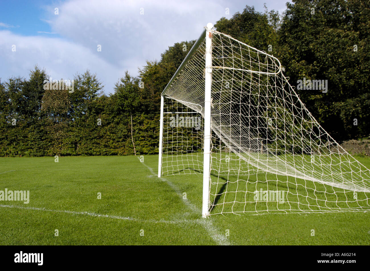 An empty goal mouth Stock Photo - Alamy