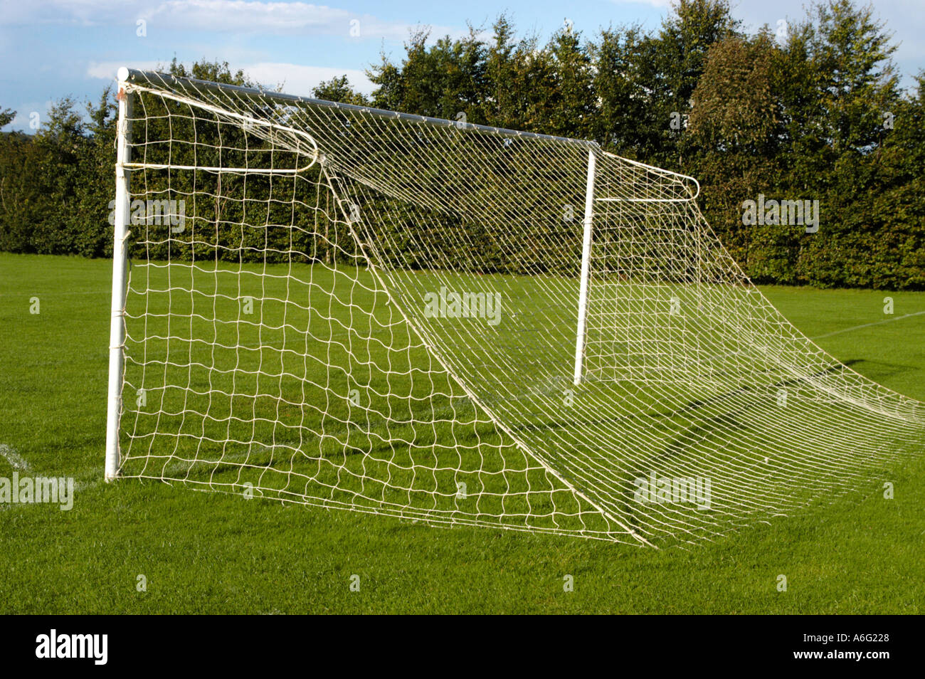 An empty goal mouth Stock Photo - Alamy