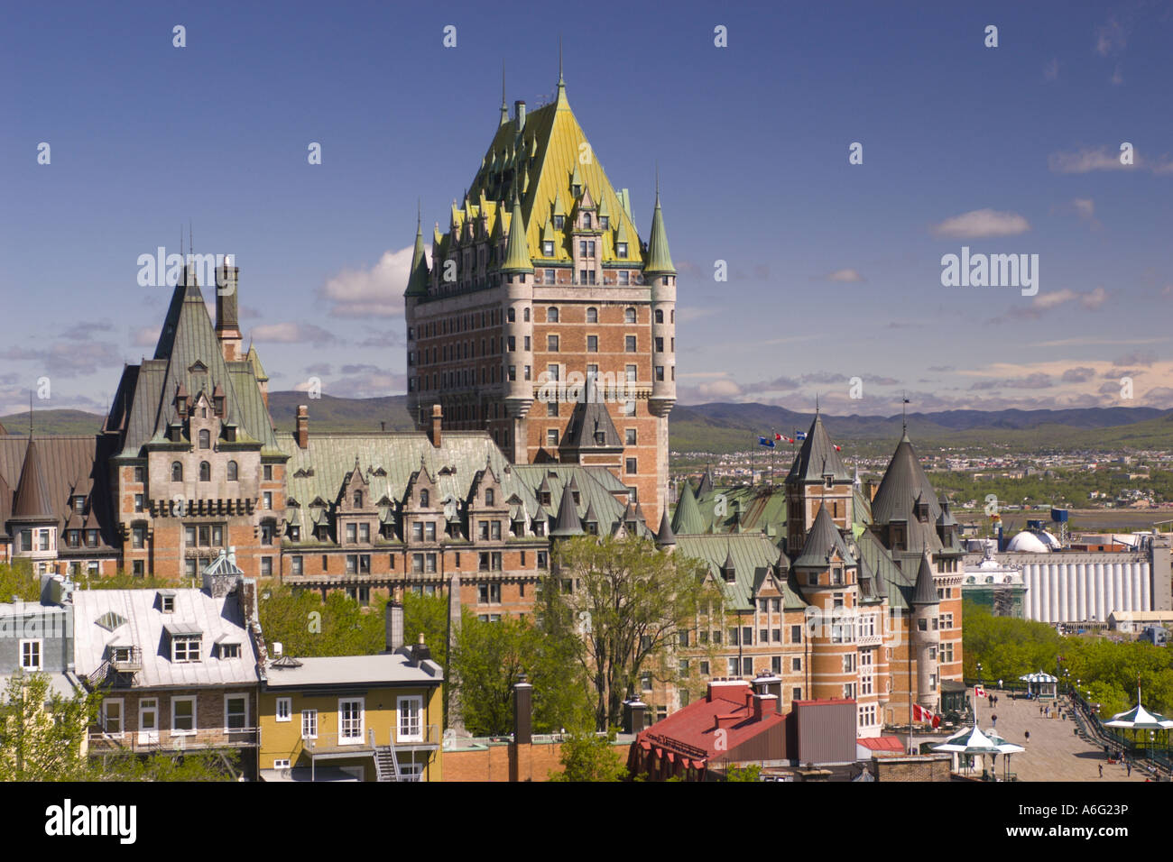 QUEBEC CITY QUEBEC CANADA Le Chateau Frontenac castle and hotel in Old ...