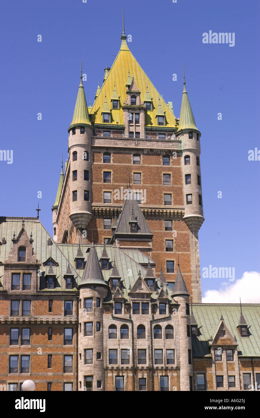 QUEBEC CITY QUEBEC CANADA Le Chateau Frontenac castle and hotel in Old ...
