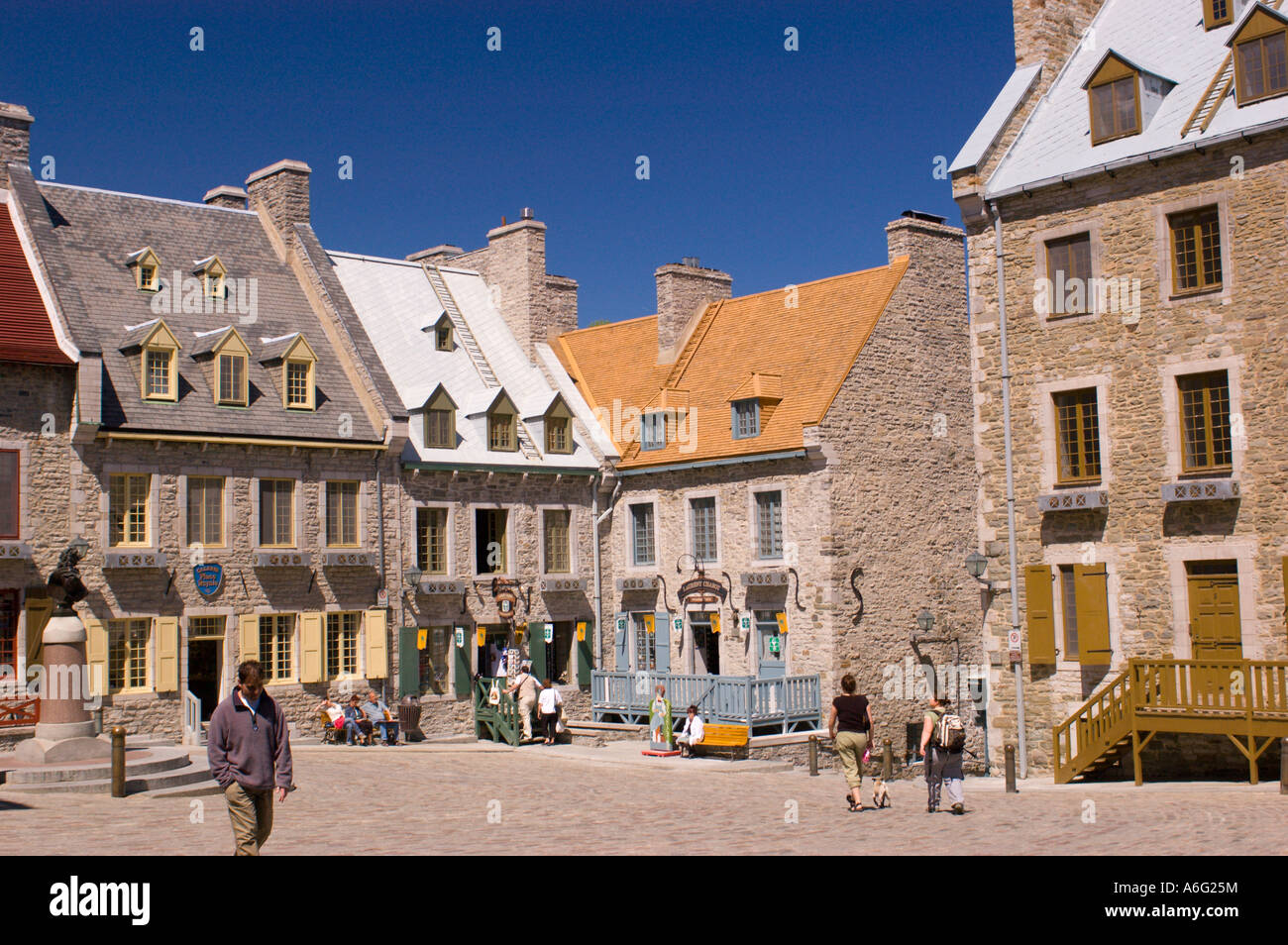 QUEBEC CITY QUEBEC CANADA Place Royale in historic Old Quebec where ...