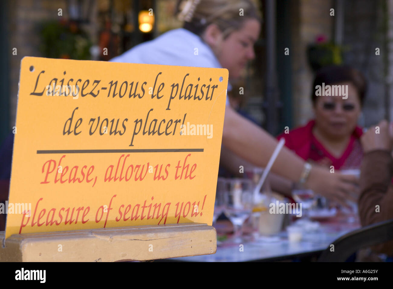 Bilingual signs quebec french english hi-res stock photography and ...