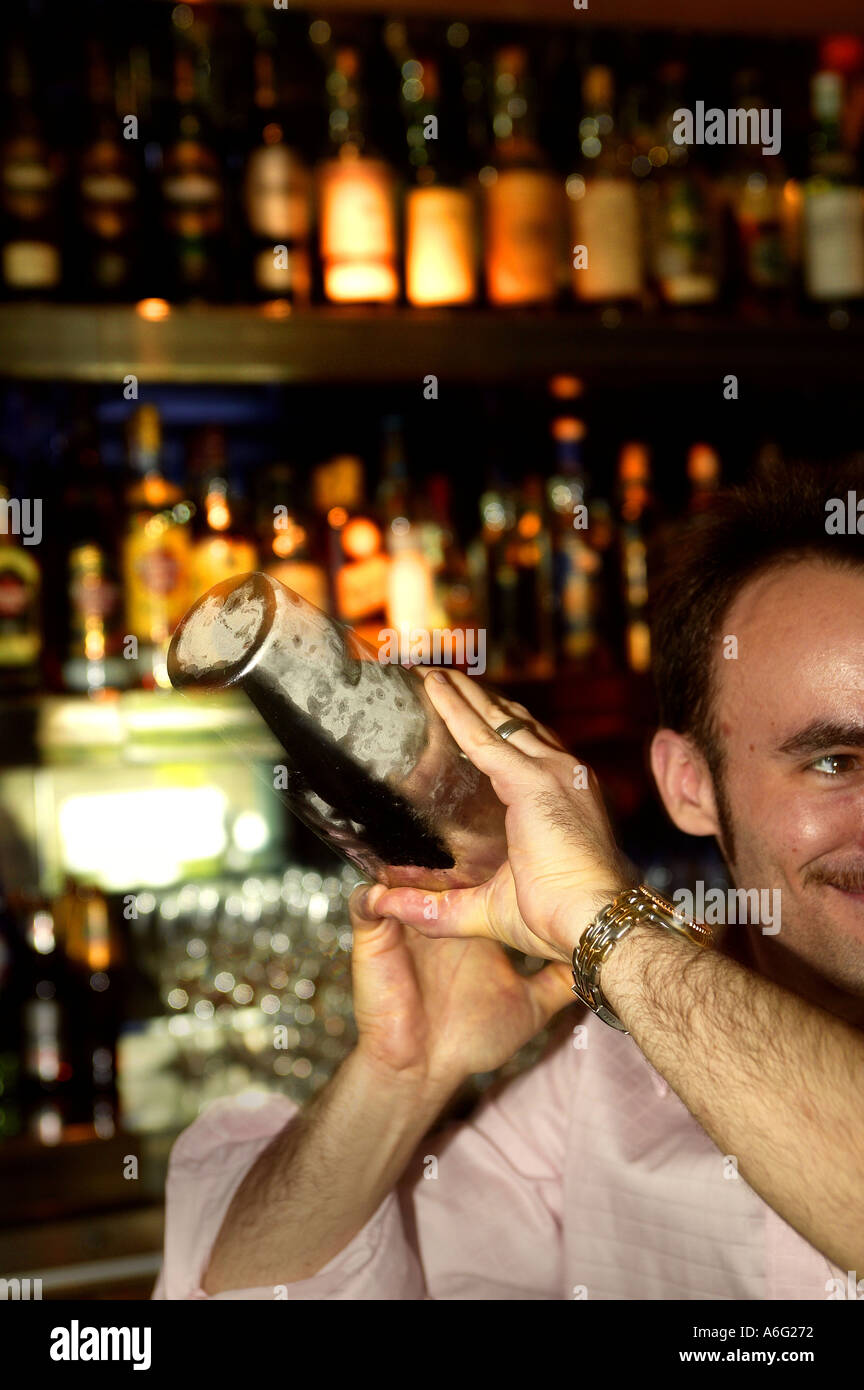 Hand shaking bottle hi-res stock photography and images - Alamy