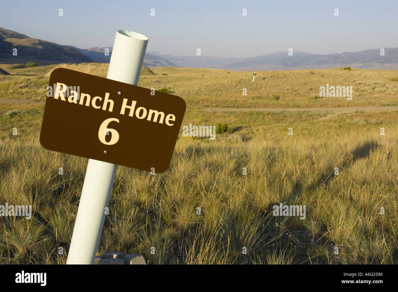 MONTANA USA Real Estate development sign on undeveloped land in ...