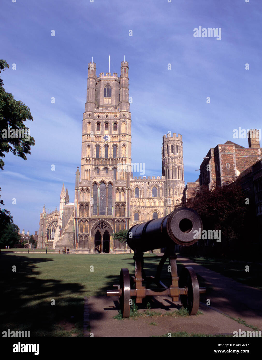 West facade of Ely Cathedral, Ely, Cambridgeshire, England, UK Stock ...