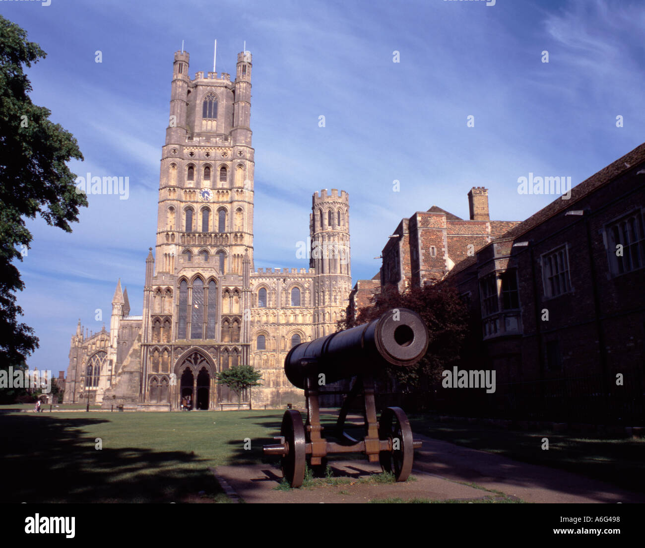 West facade of Ely Cathedral, Ely, Cambridgeshire, England, UK Stock ...