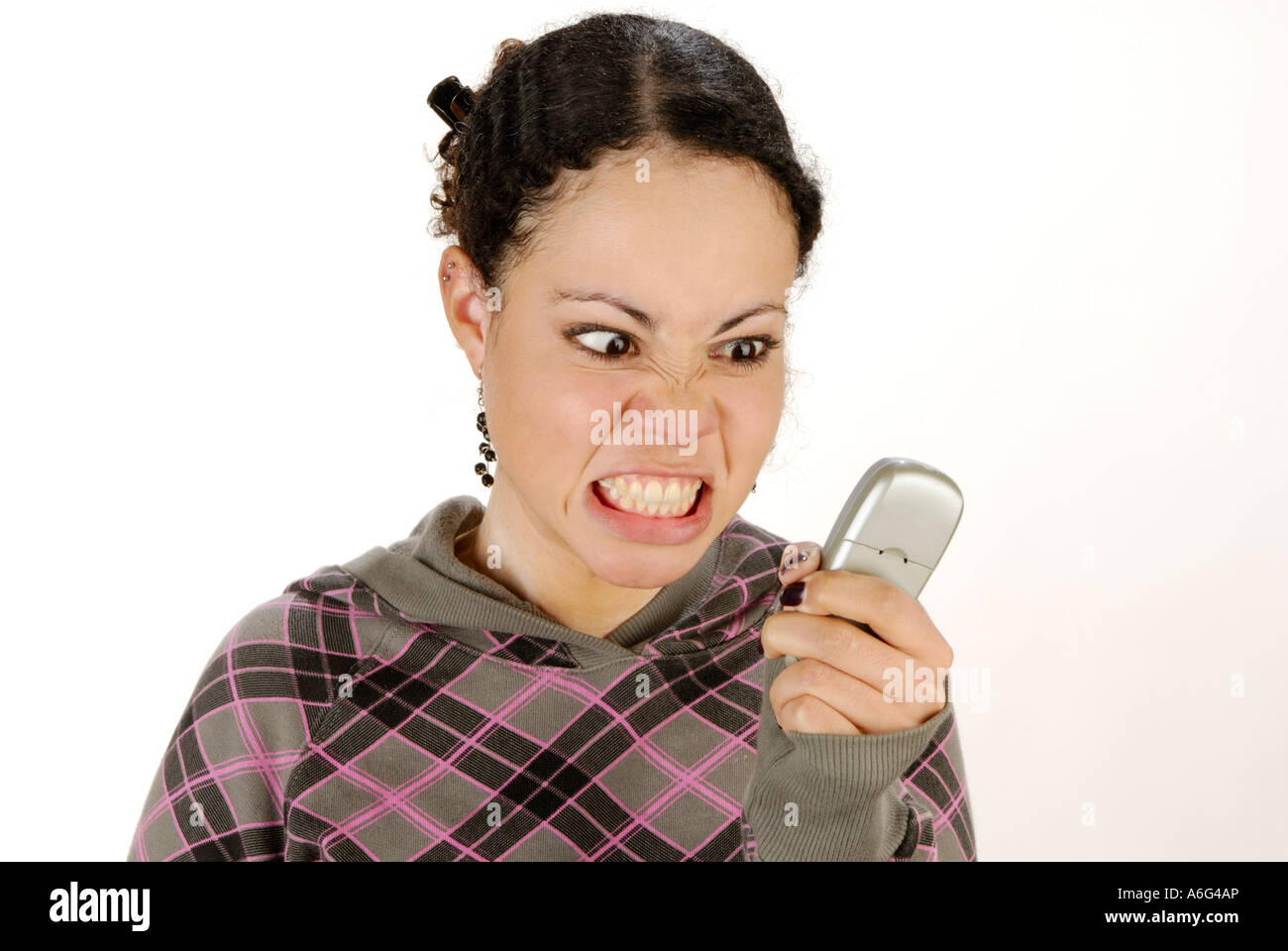 Cordless telephone angry hi-res stock photography and images - Alamy