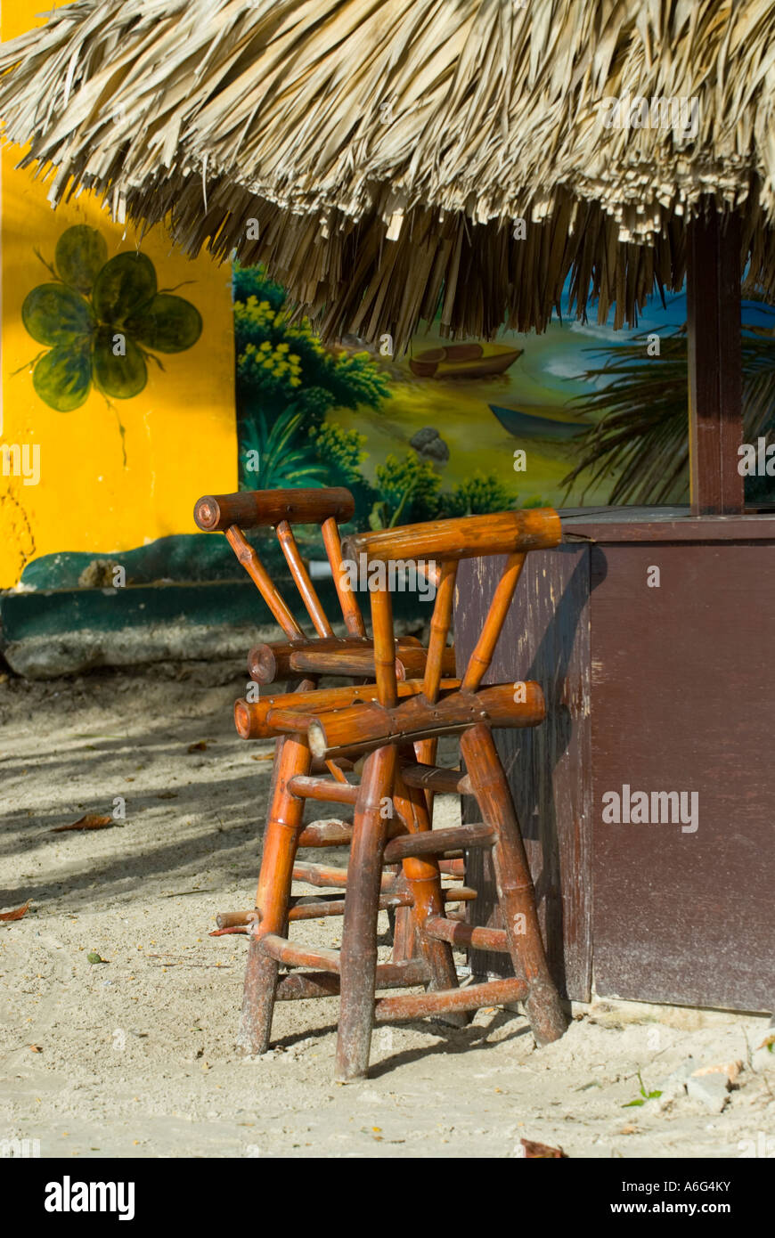 Beach Bar, Boca Chica, Dominican Republic, 1/07 Stock Photo - Alamy