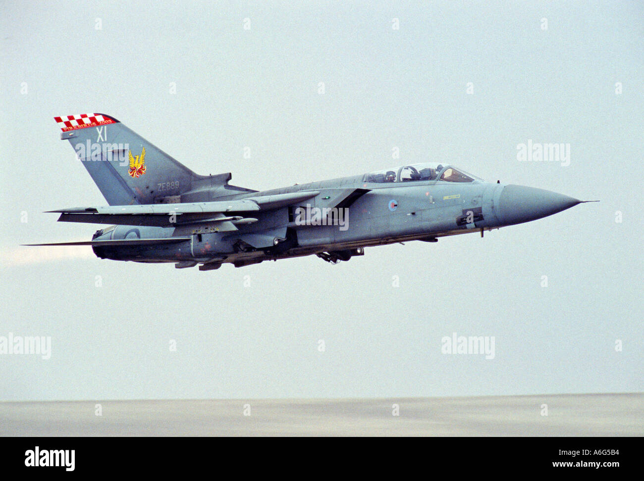 RAF Tornado F3 taking off Duxford airfield Stock Photo - Alamy