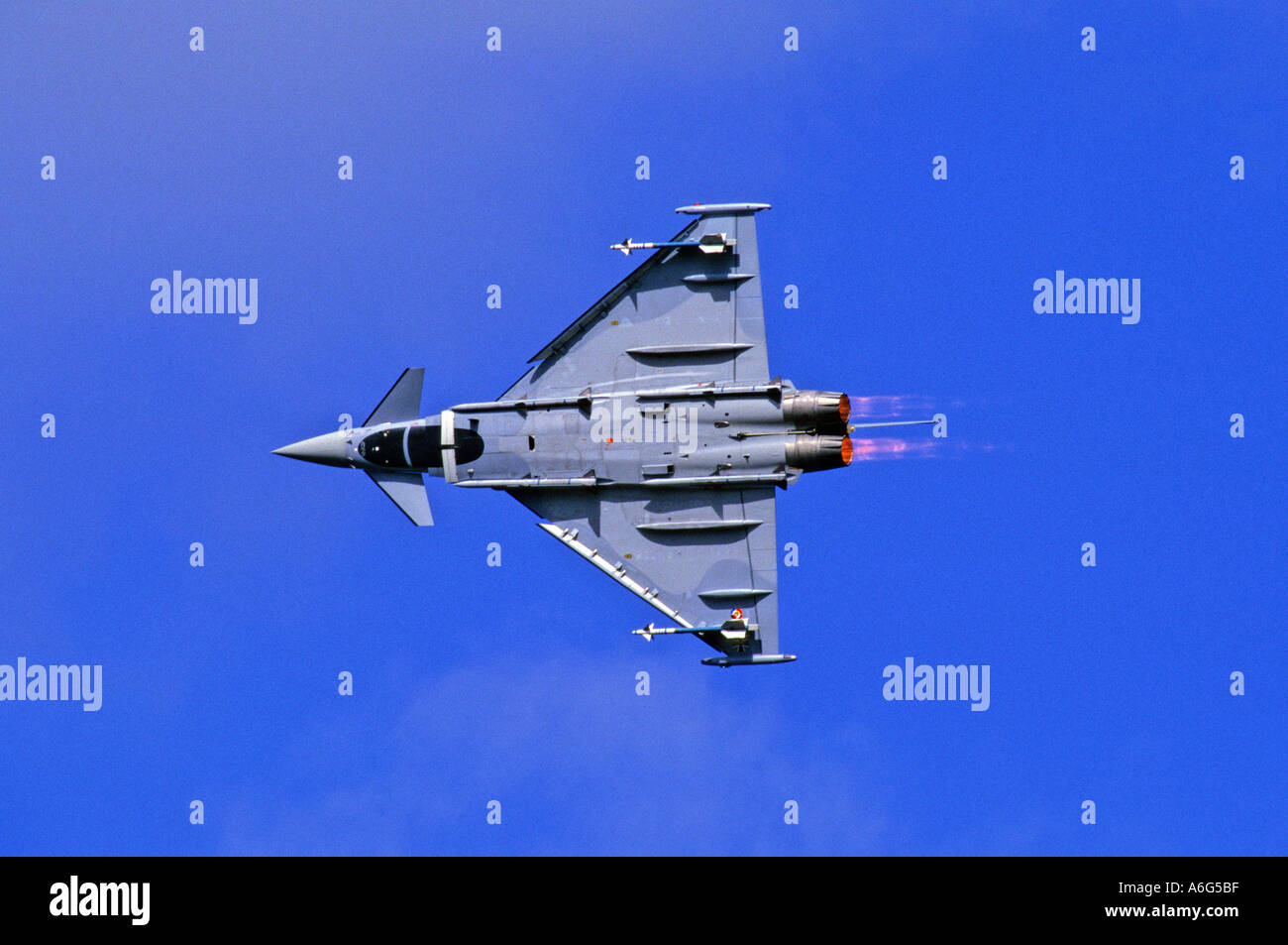 British Aerospace Eurofighter Typhoon flying Farnborough airshow Stock ...