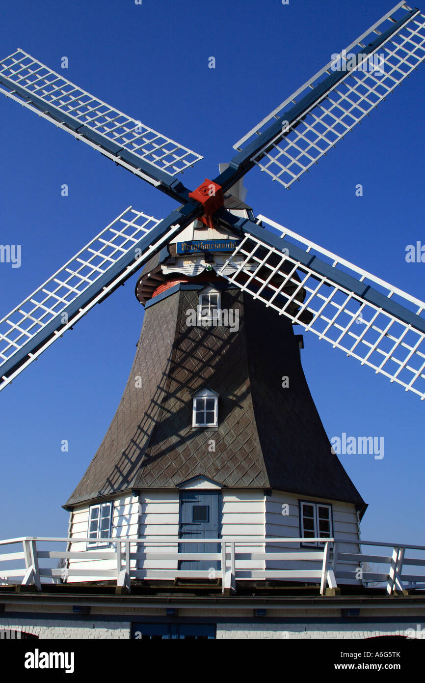 Old windmill build in dutch style - Friedrichskoog, Dithmarschen ...