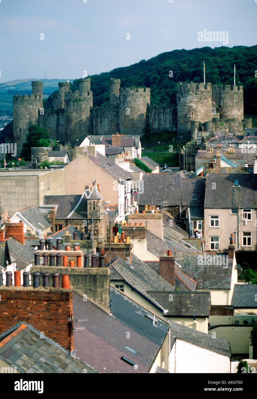 Conwy castle aerial hi-res stock photography and images - Alamy