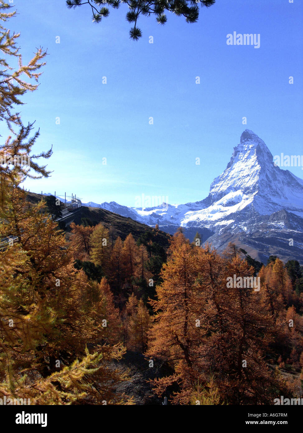 The Matterhorn in autumn, Switzerland Stock Photo - Alamy