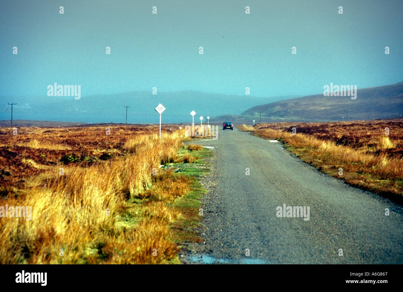 single track road with passing places Wester Ross Scotland Europe Stock ...