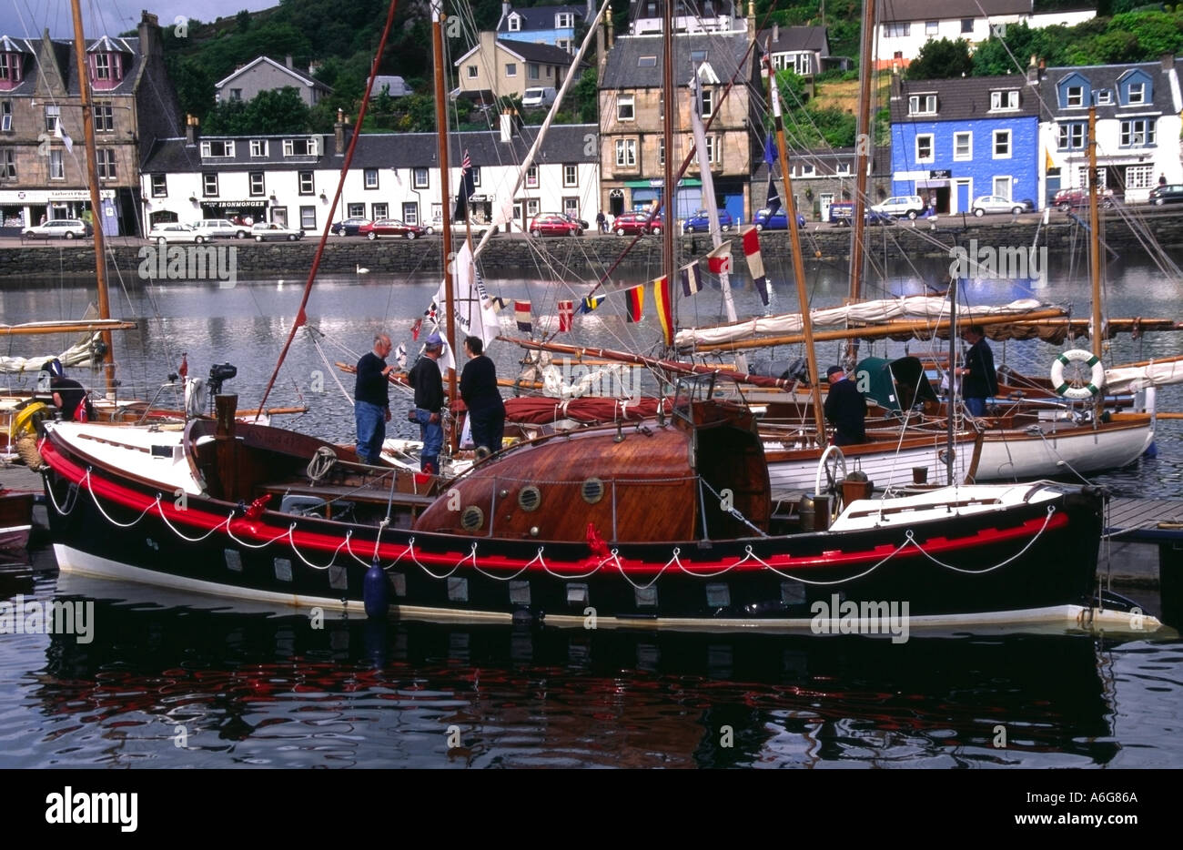 the restored lifeboat the Queen Eilene Tarbert traditional boat ...