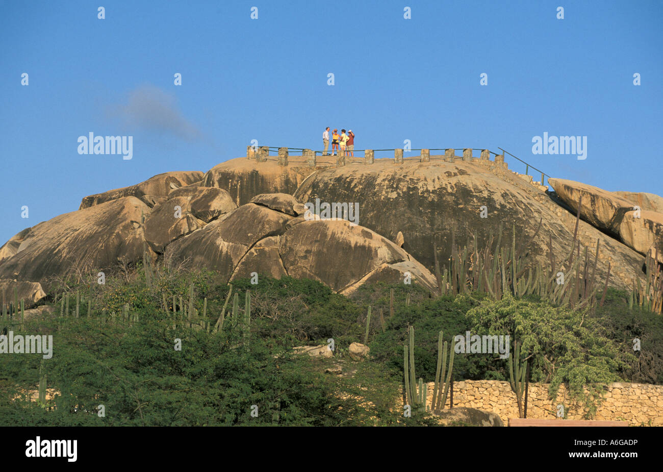 Aruba Casibari Rock Formation caribbean tourist attraction Stock Photo ...