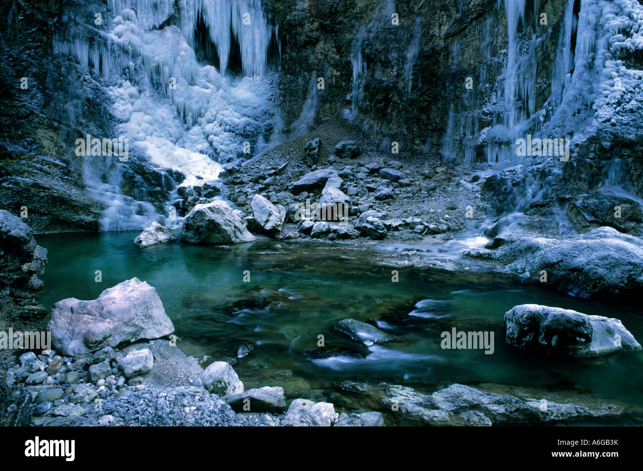 Tiefenbach-Gorge, Winter, Kramsach, Tyrol, Austria Stock Photo - Alamy