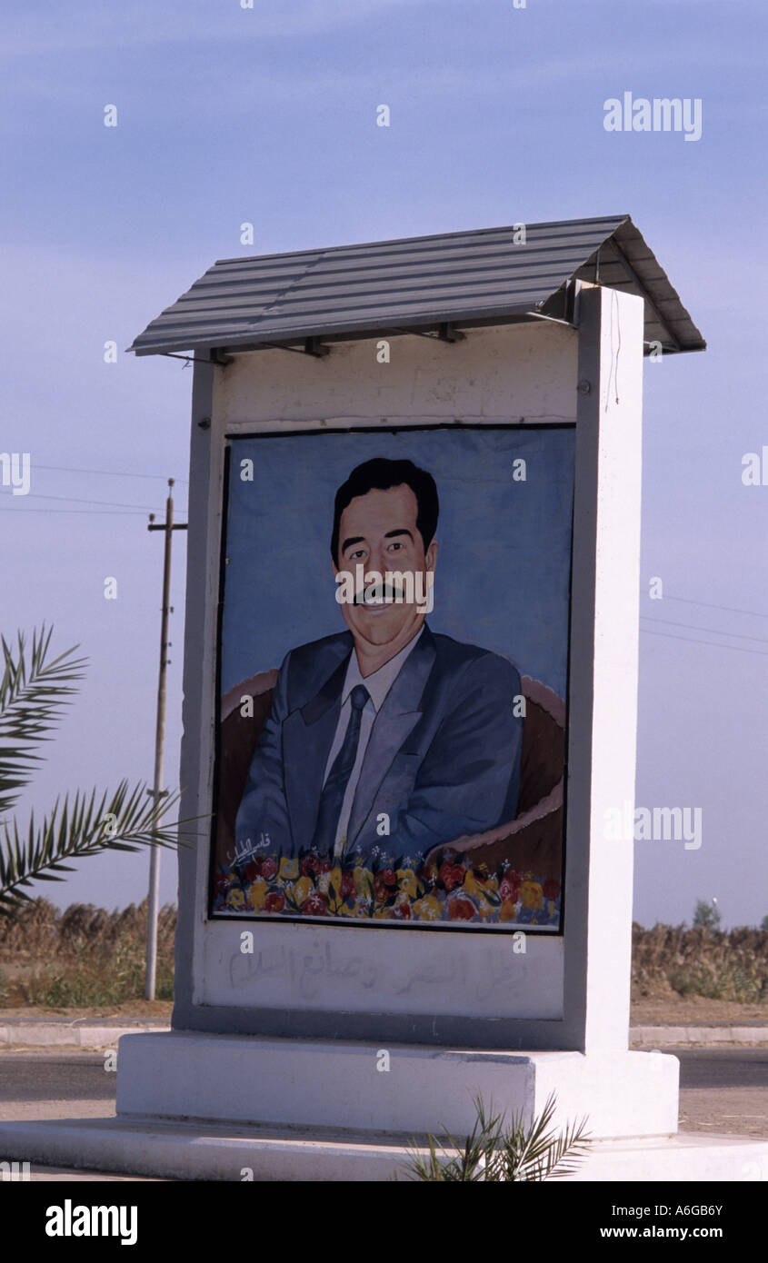Portrait of Saddam Hussein on the street. Iraq Stock Photo - Alamy