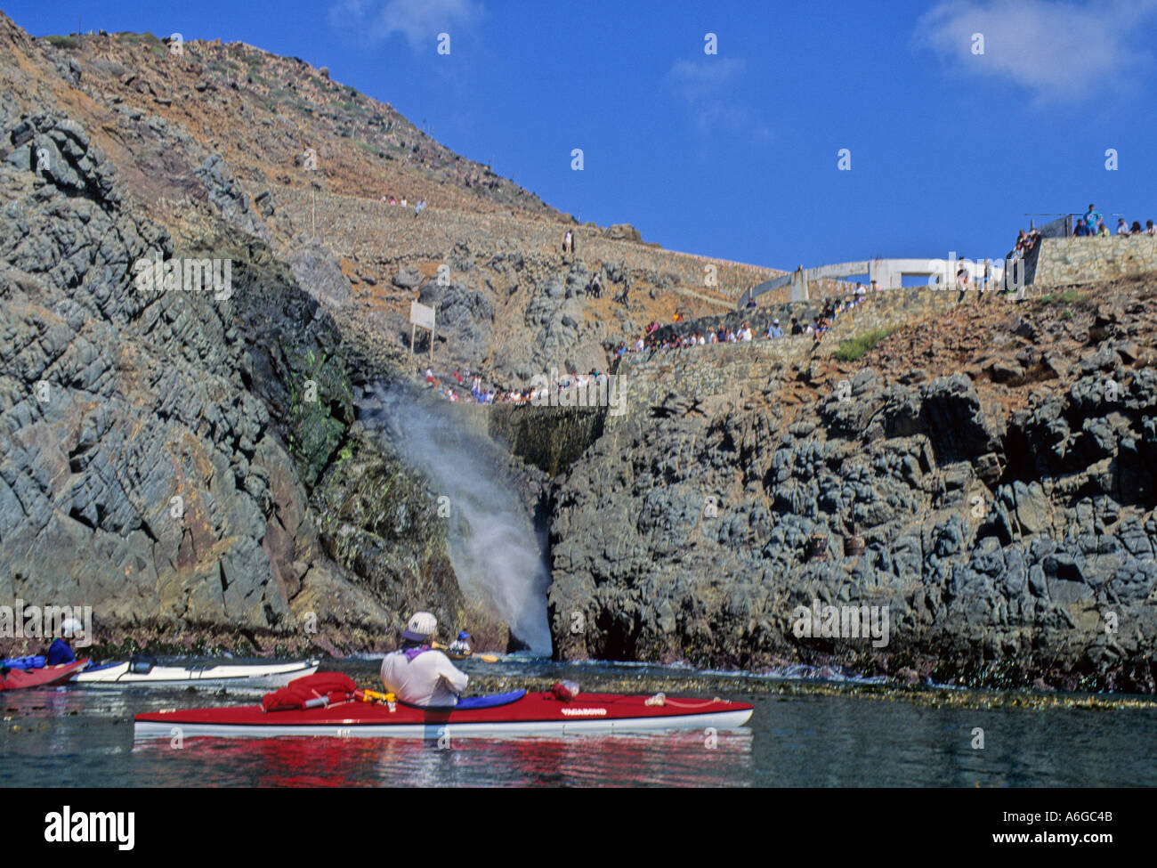 La Bufadora a blowhole on the Punta Banda Peninsula south of Ensenada ...