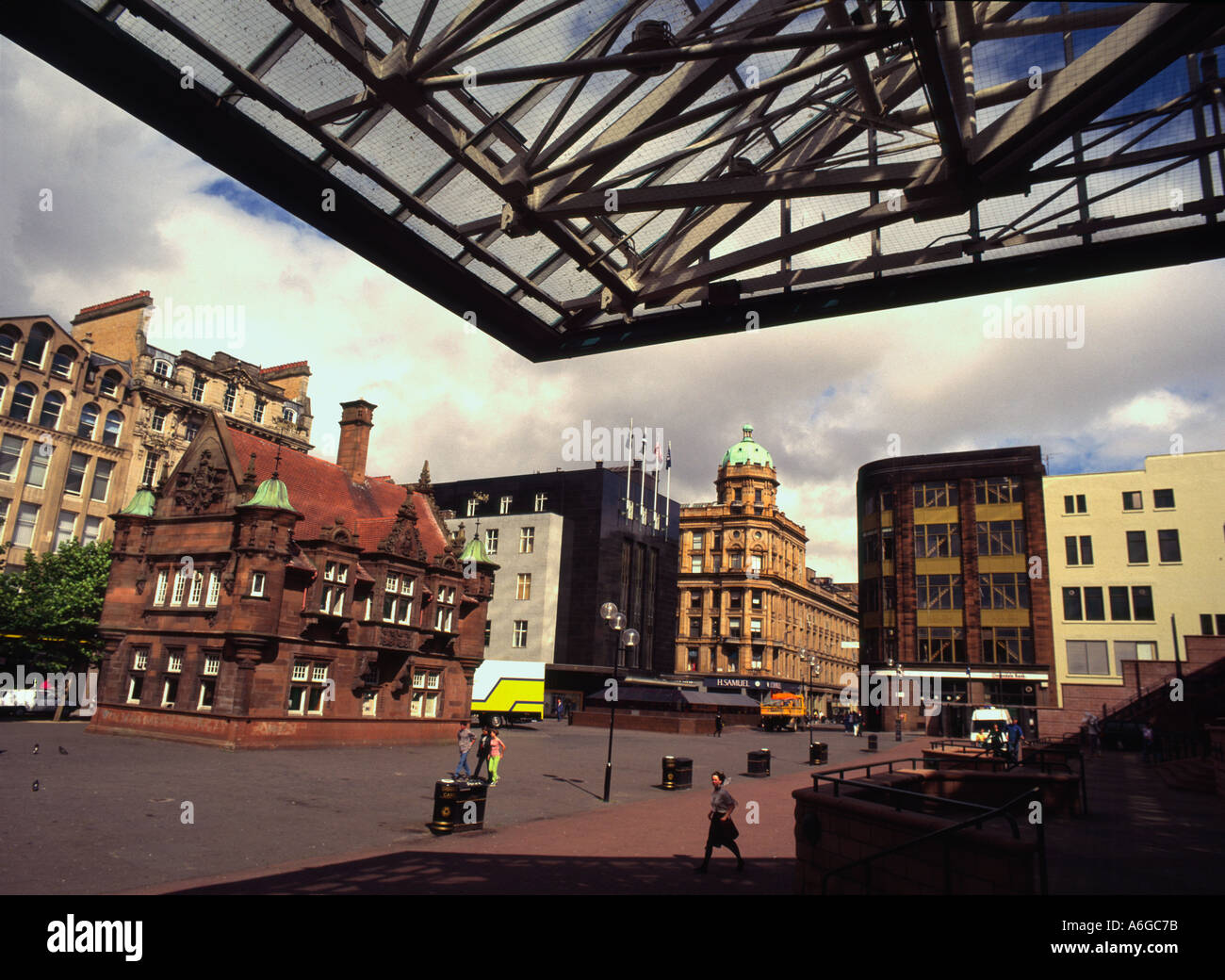 Scotland Glasgow Saint Enoch square view with old buildings from the ...