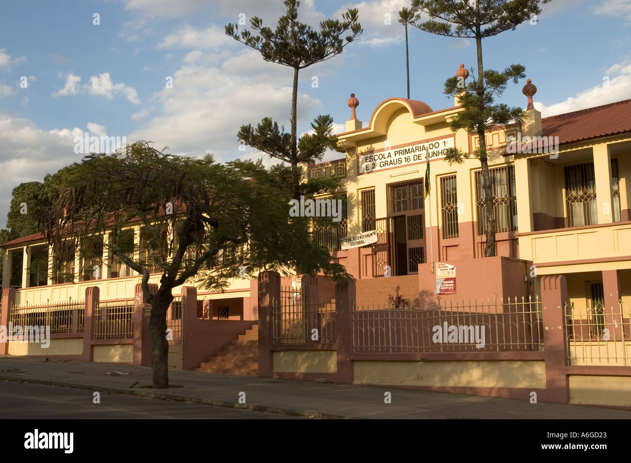 Mozambique Maputo downtown primary school building typical colonial ...