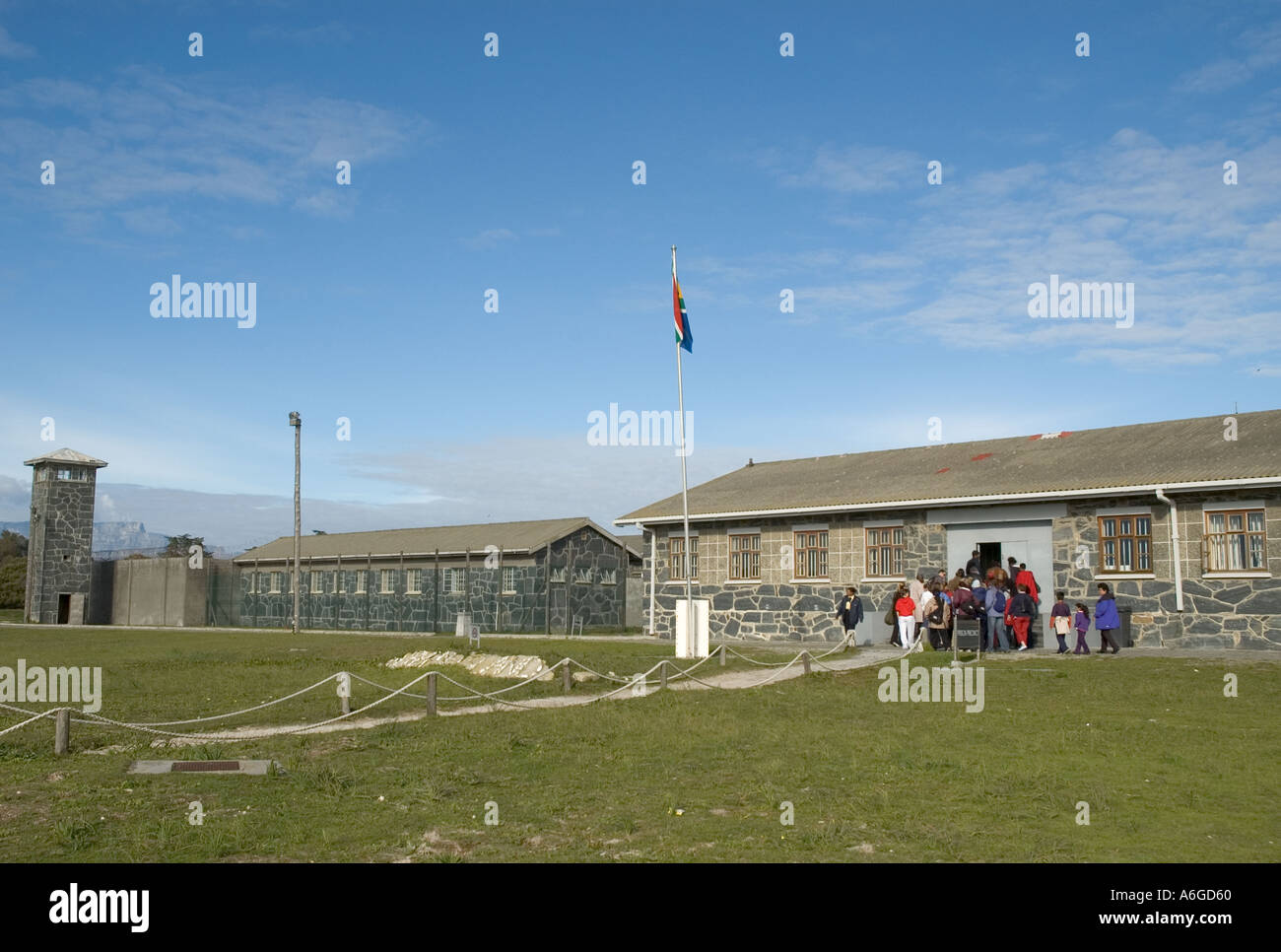 South Africa Cape Peninsula Cape Town Robben island view of the prison ...