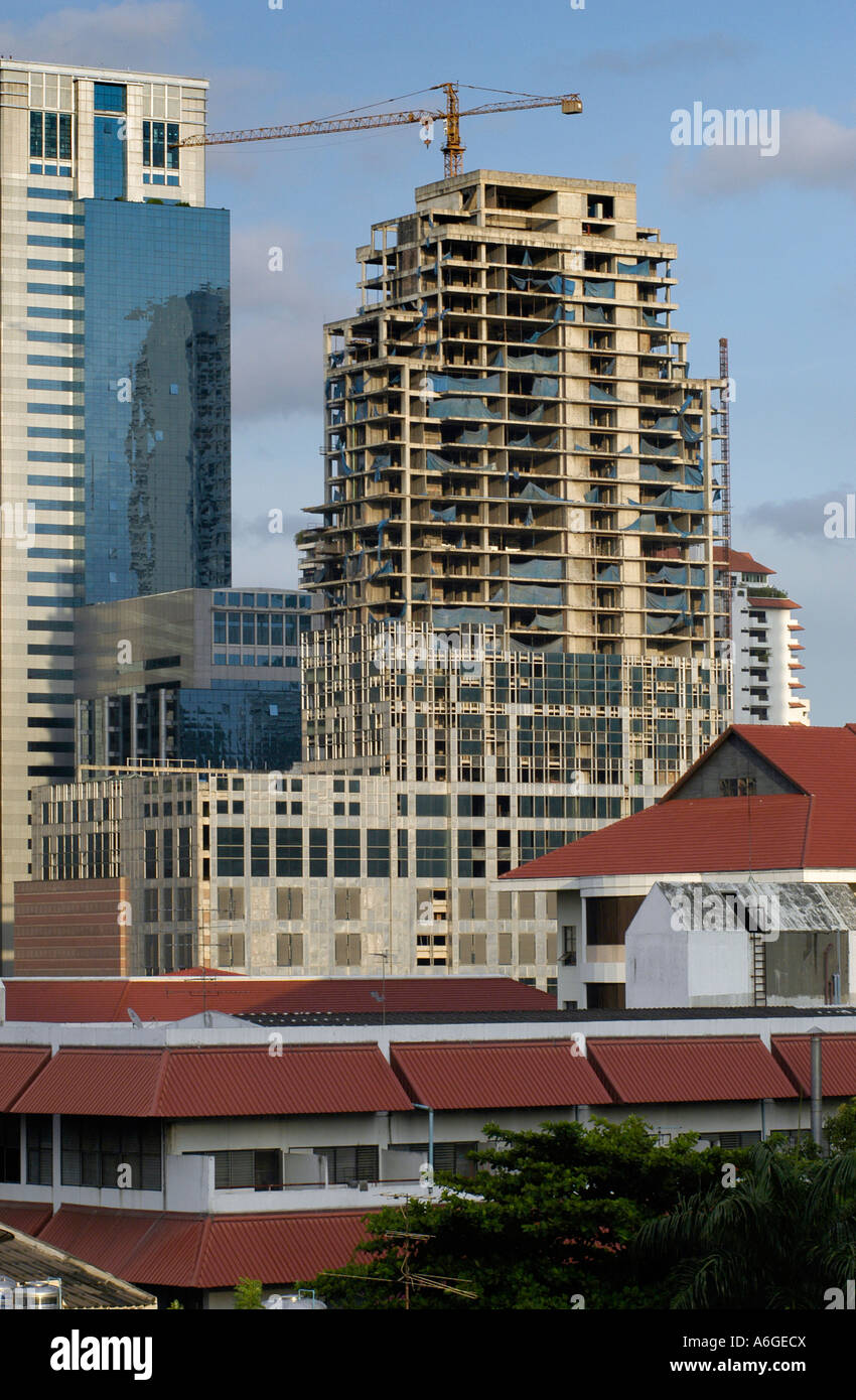 Thailand, Bangkok More and more high-rise buildings in the Sukhumvit ...