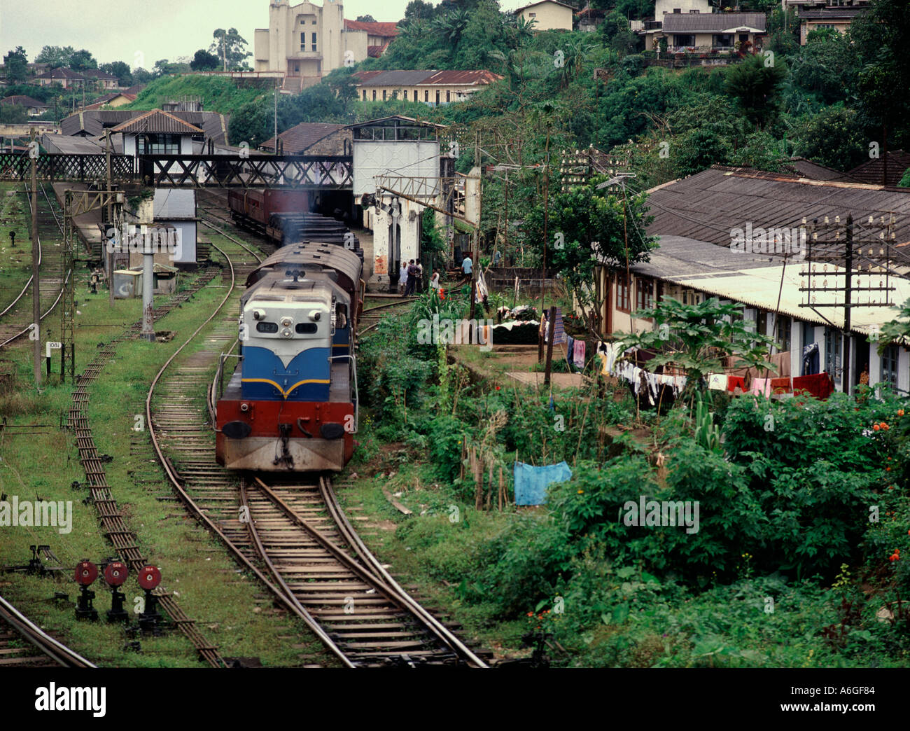 Sri Lanka Tea country Hatton Hatton s train station from above and afar ...