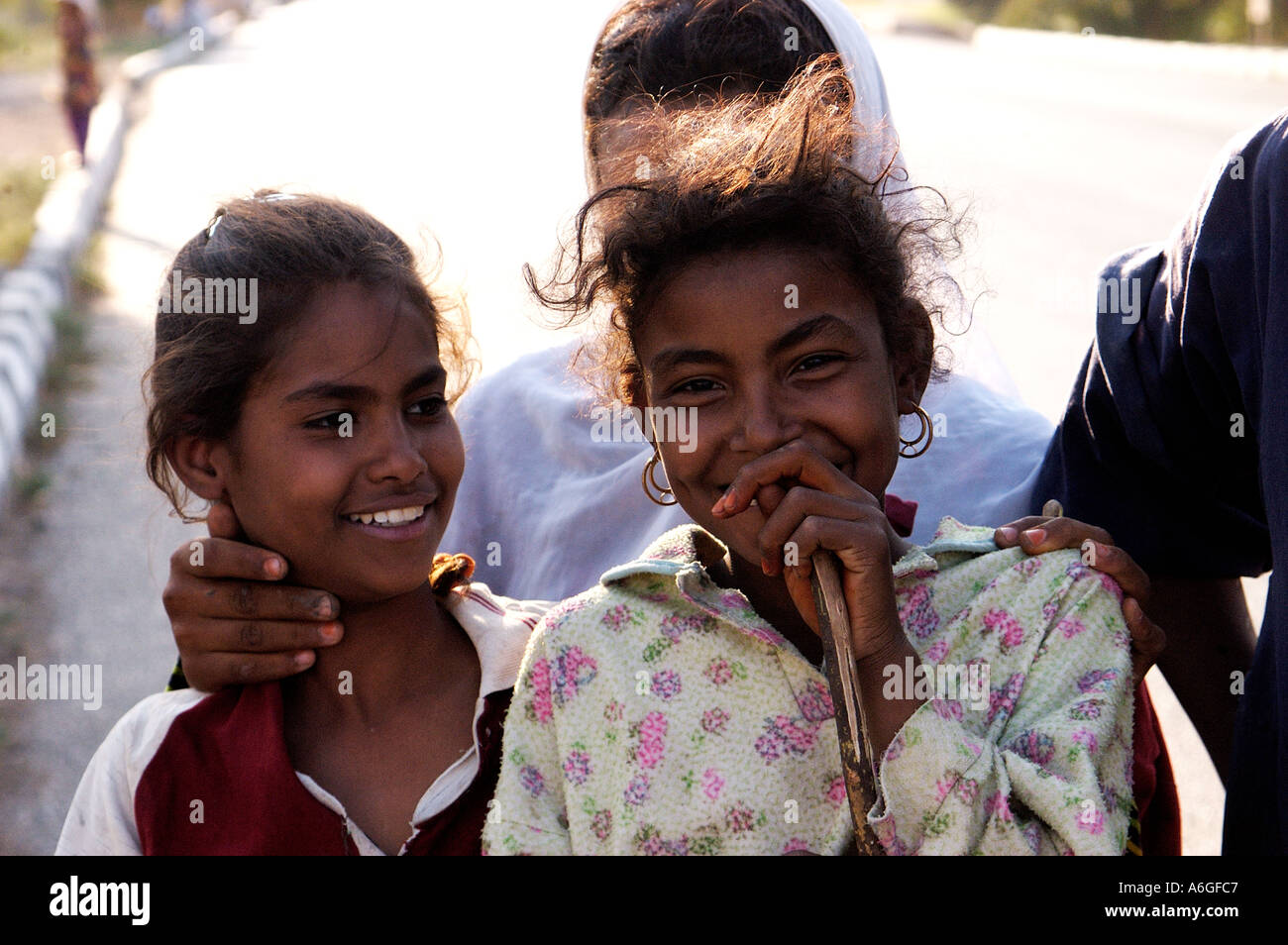 Egypt at Gurna in the Nile valley on the Luxor west bank Stock Photo ...