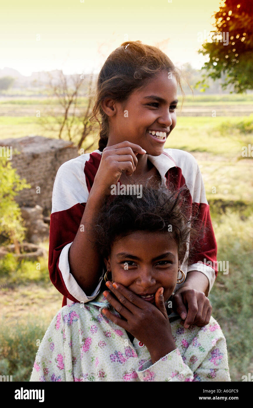 Egypt at Gurna in the Nile valley on the Luxor west bank Stock Photo ...