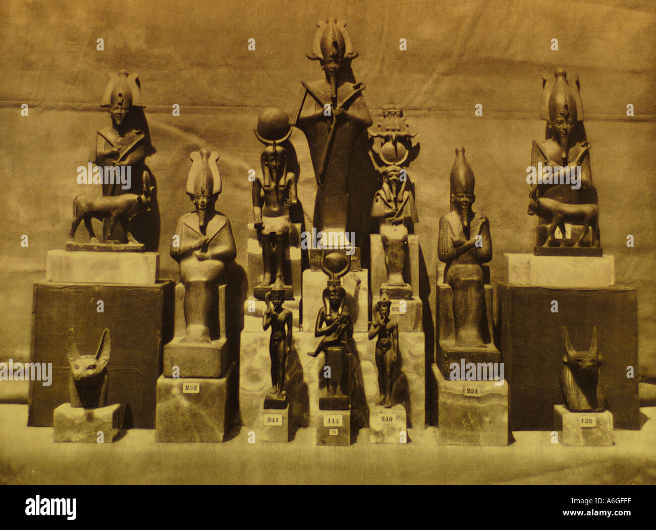 Egypt exhibit in the first Egyptian Museum at Bulaq Cairo Stock Photo ...