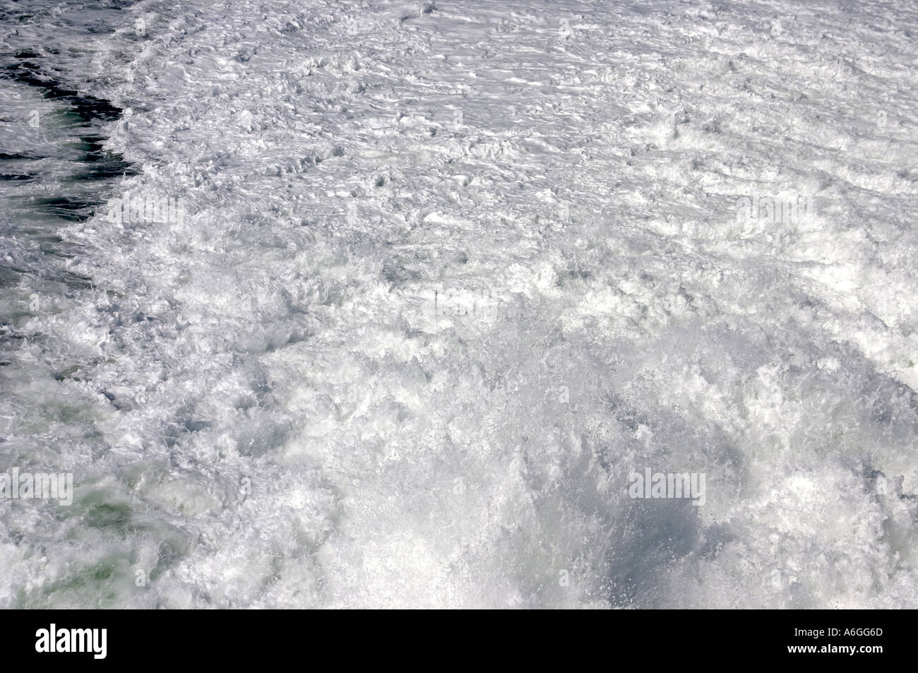 White foamy water in ship s wake or wash at sea Stock Photo - Alamy