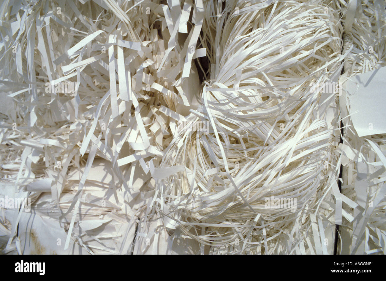 Crunched white waste paper stripes Stock Photo - Alamy