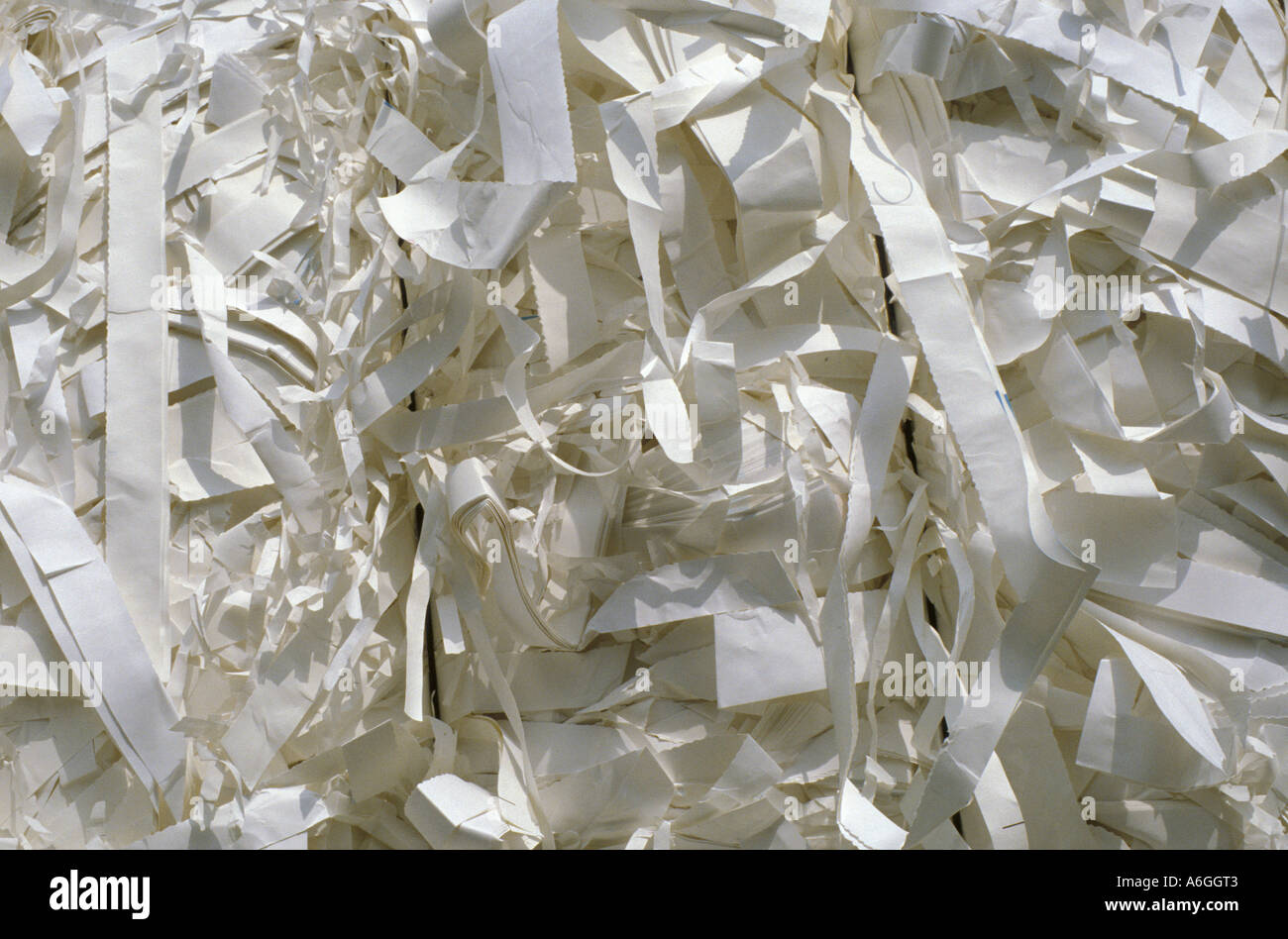 Crunched white waste paper stripes Stock Photo - Alamy