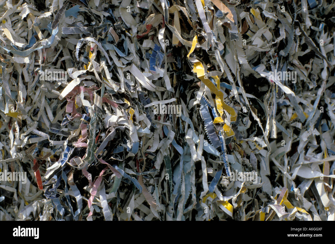 Colored waste paper stripes Stock Photo - Alamy