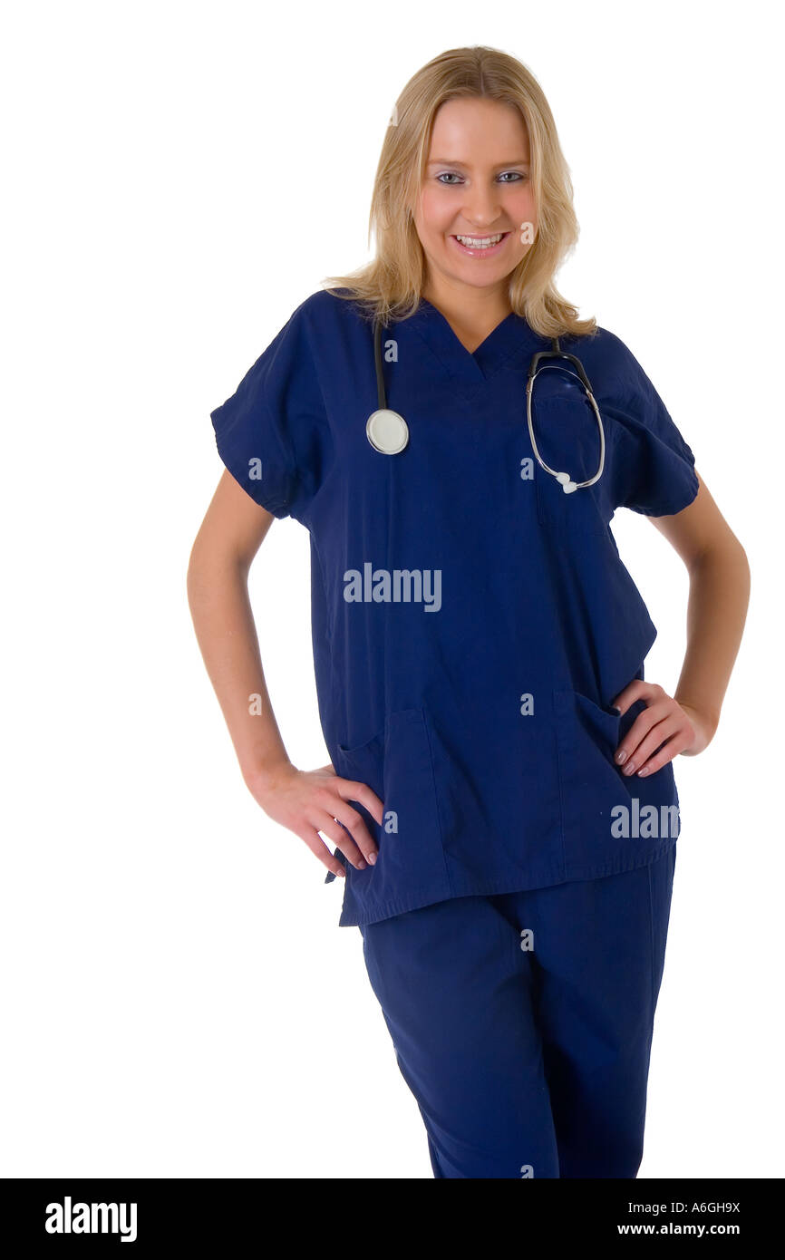 Happy healthcare worker Stock Photo - Alamy