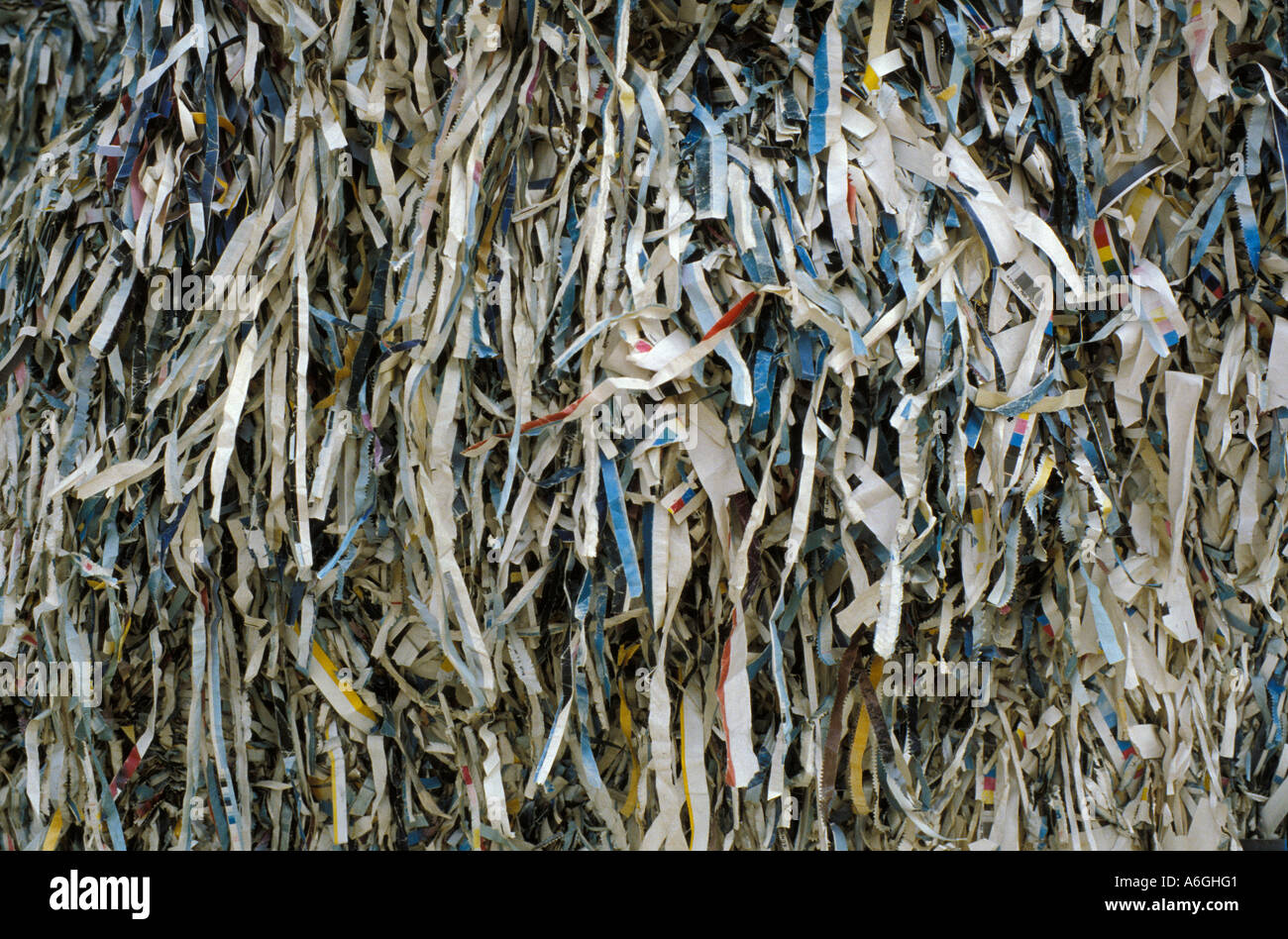 Colored waste paper stripes Stock Photo - Alamy
