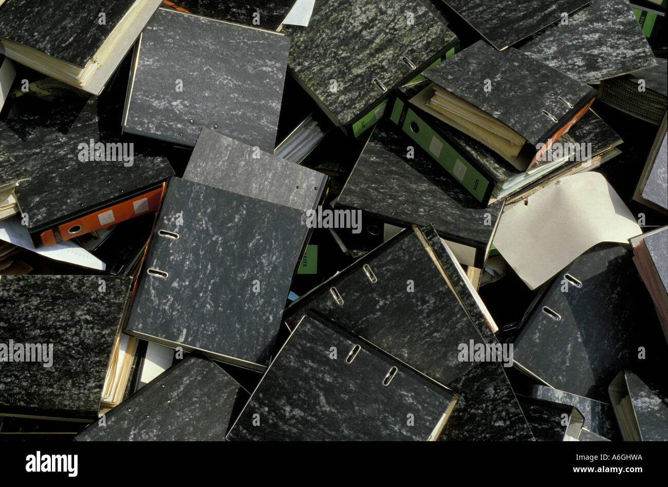 Heap of thrown away files, office waste Stock Photo - Alamy