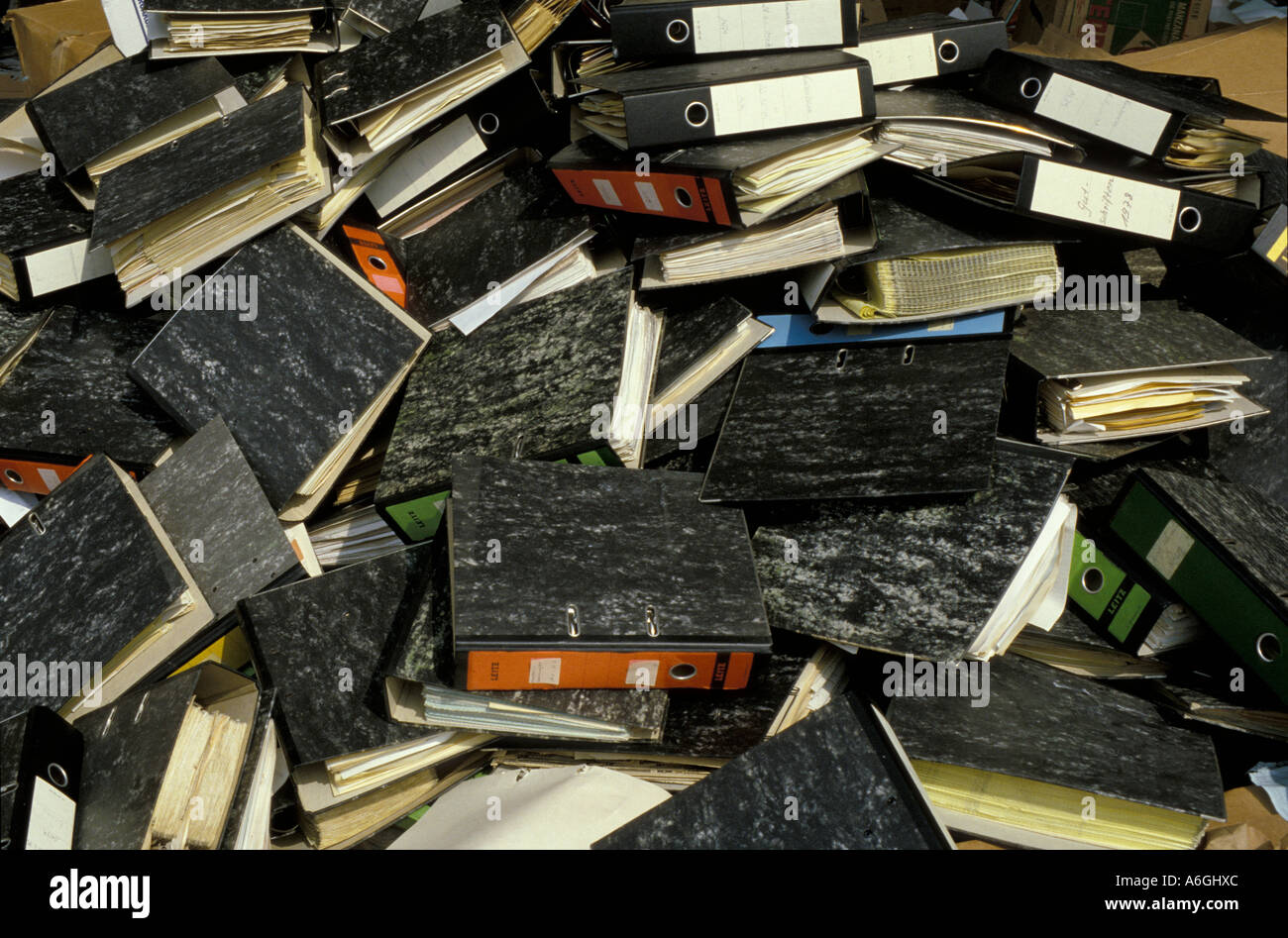 Heap of thrown away files, office waste Stock Photo - Alamy