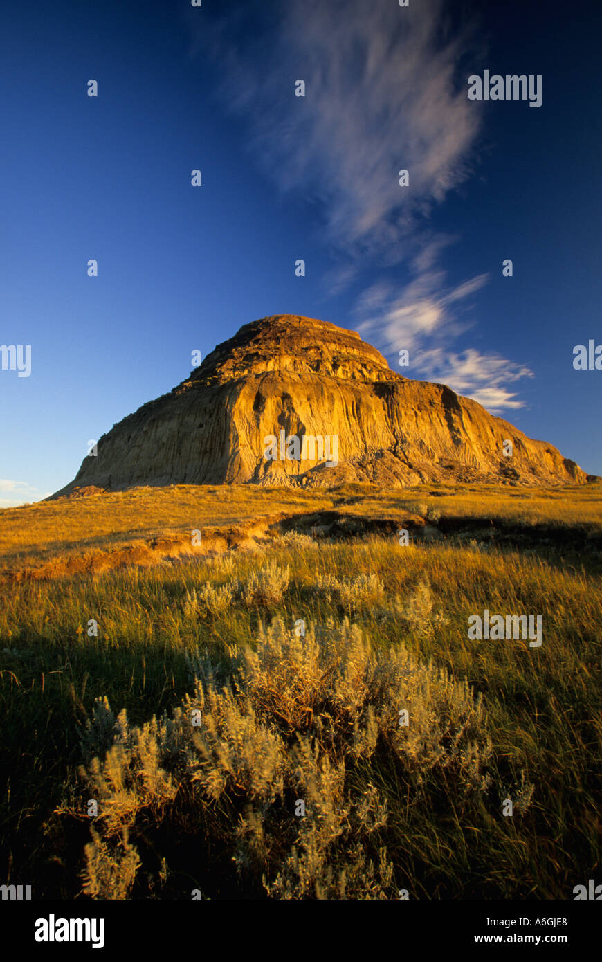 Castle Butte Big Muddy Badlands Saskatchewan Canada Stock Photo - Alamy