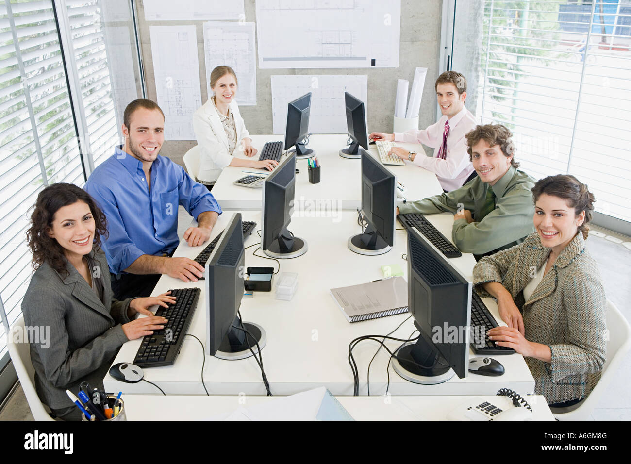 Business team six people sitting hi-res stock photography and images ...