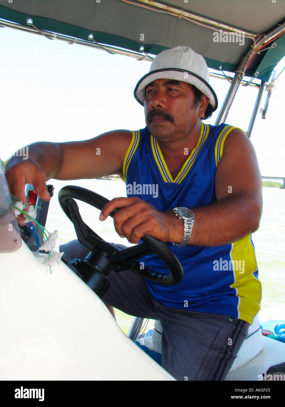 Boat driver of express ferry from mainland Kuala Besut to Perhentian ...