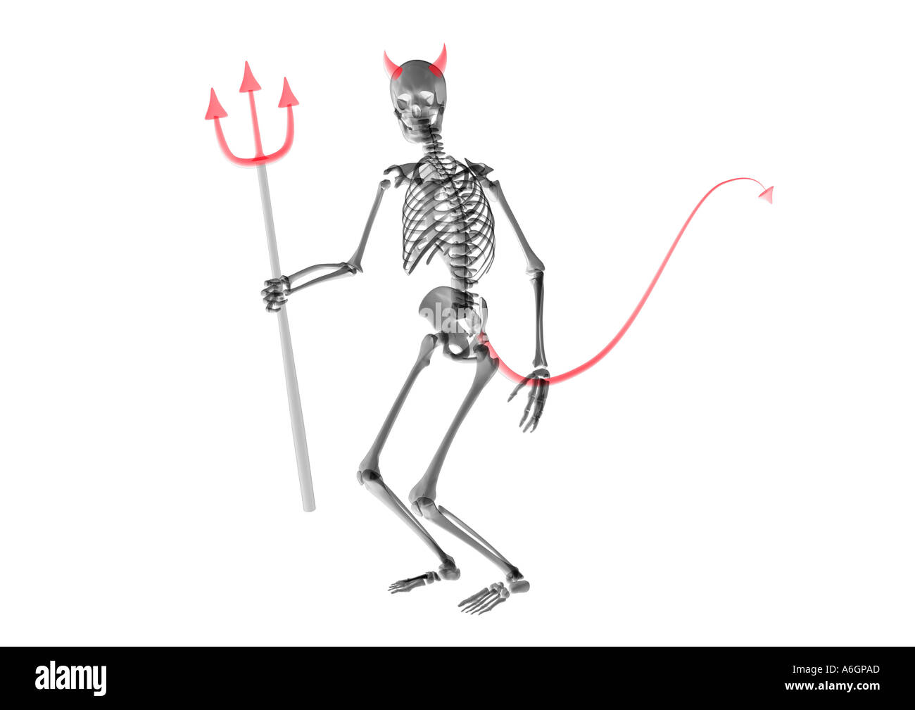 x ray skeleton devil Stock Photo - Alamy