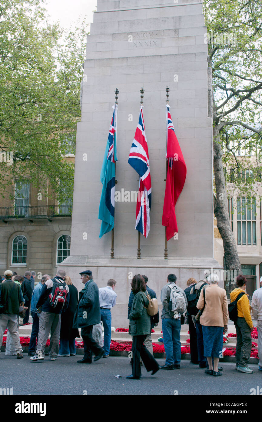 The Cenotaph war memorial in Whitehall London England On VE Day Stock ...