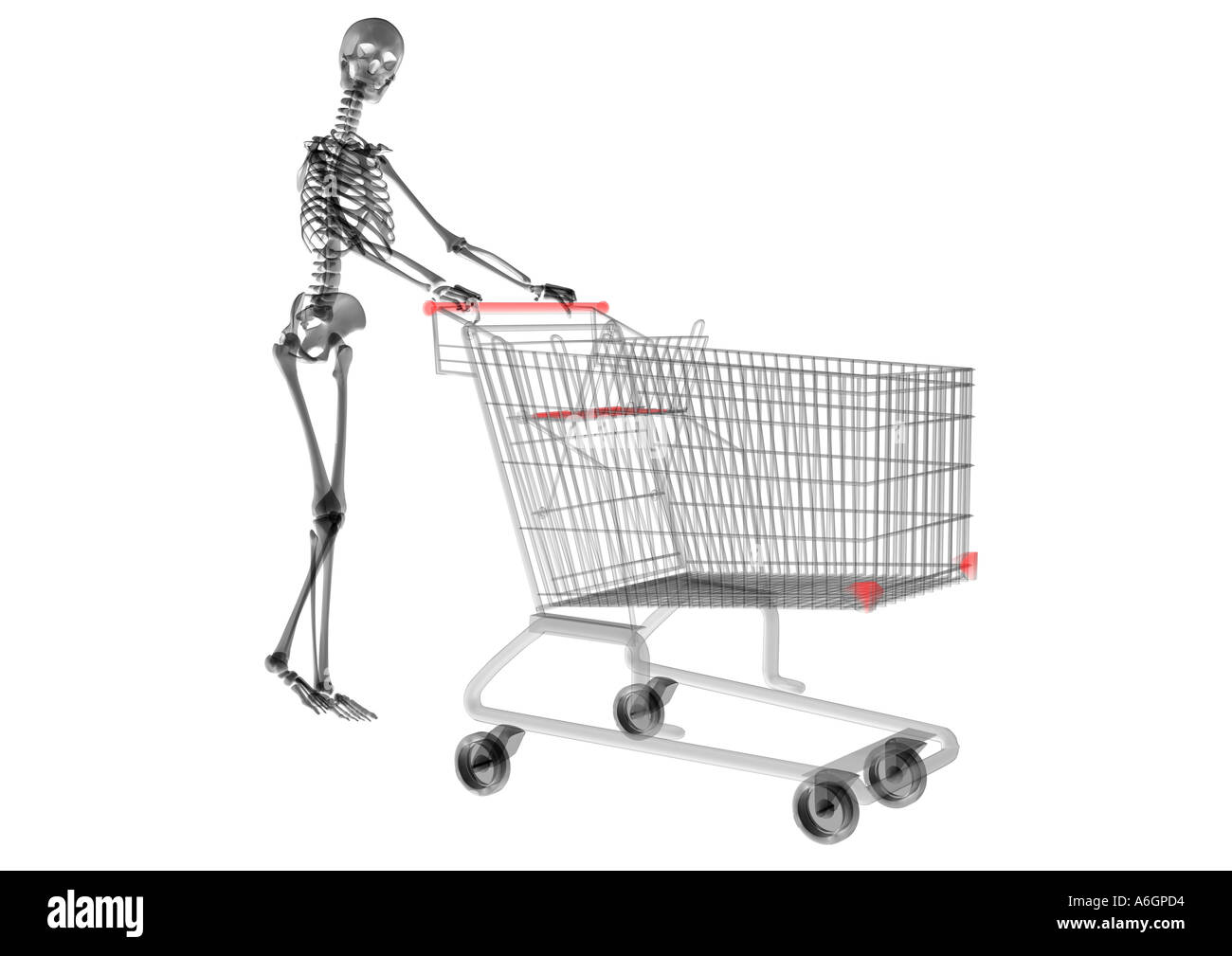 x ray skeleton shopping Stock Photo - Alamy