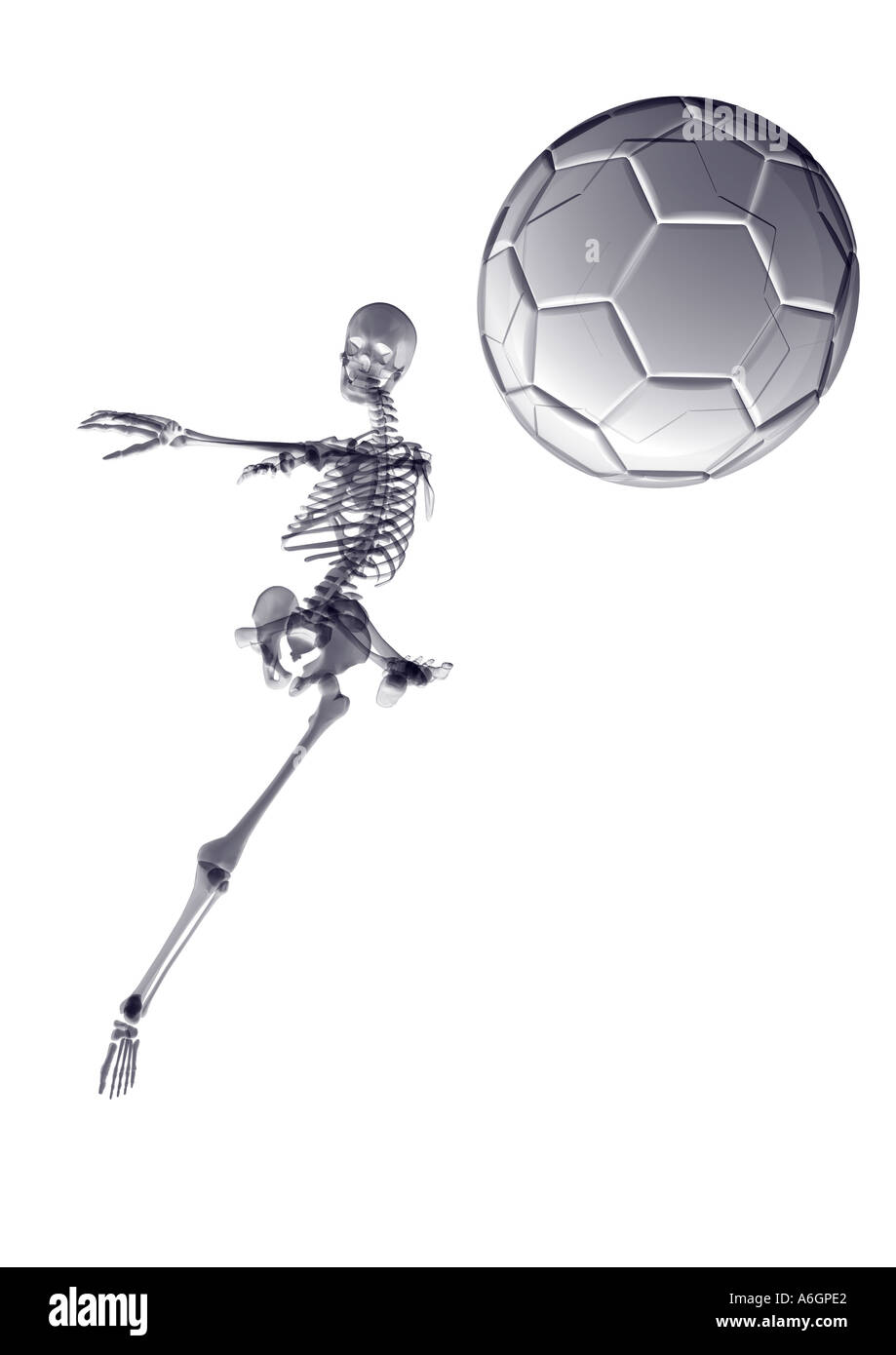 x ray skeleton playing football Stock Photo - Alamy