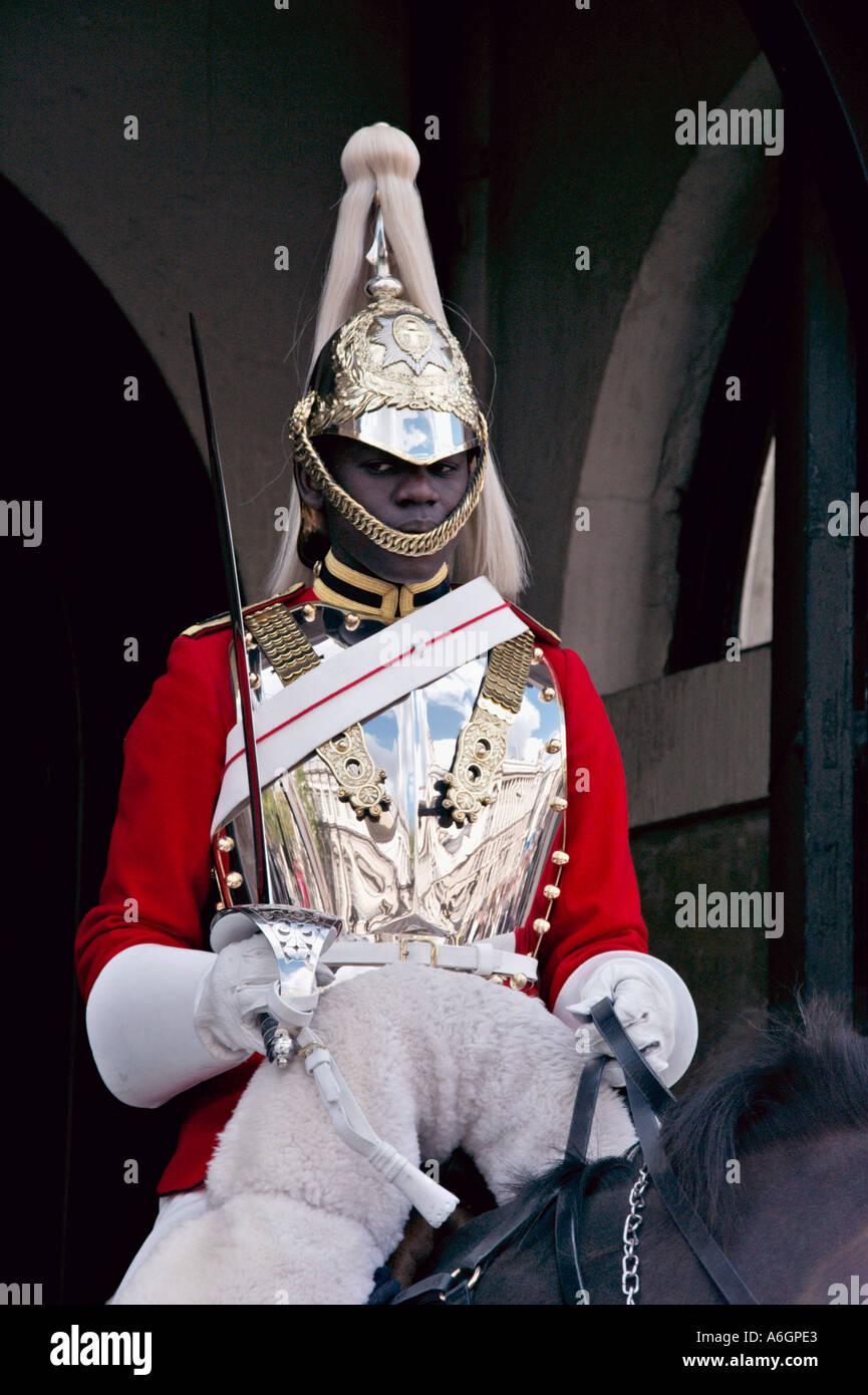Black Queens Royal Horseguard Life Guard LifeGuard in London England ...